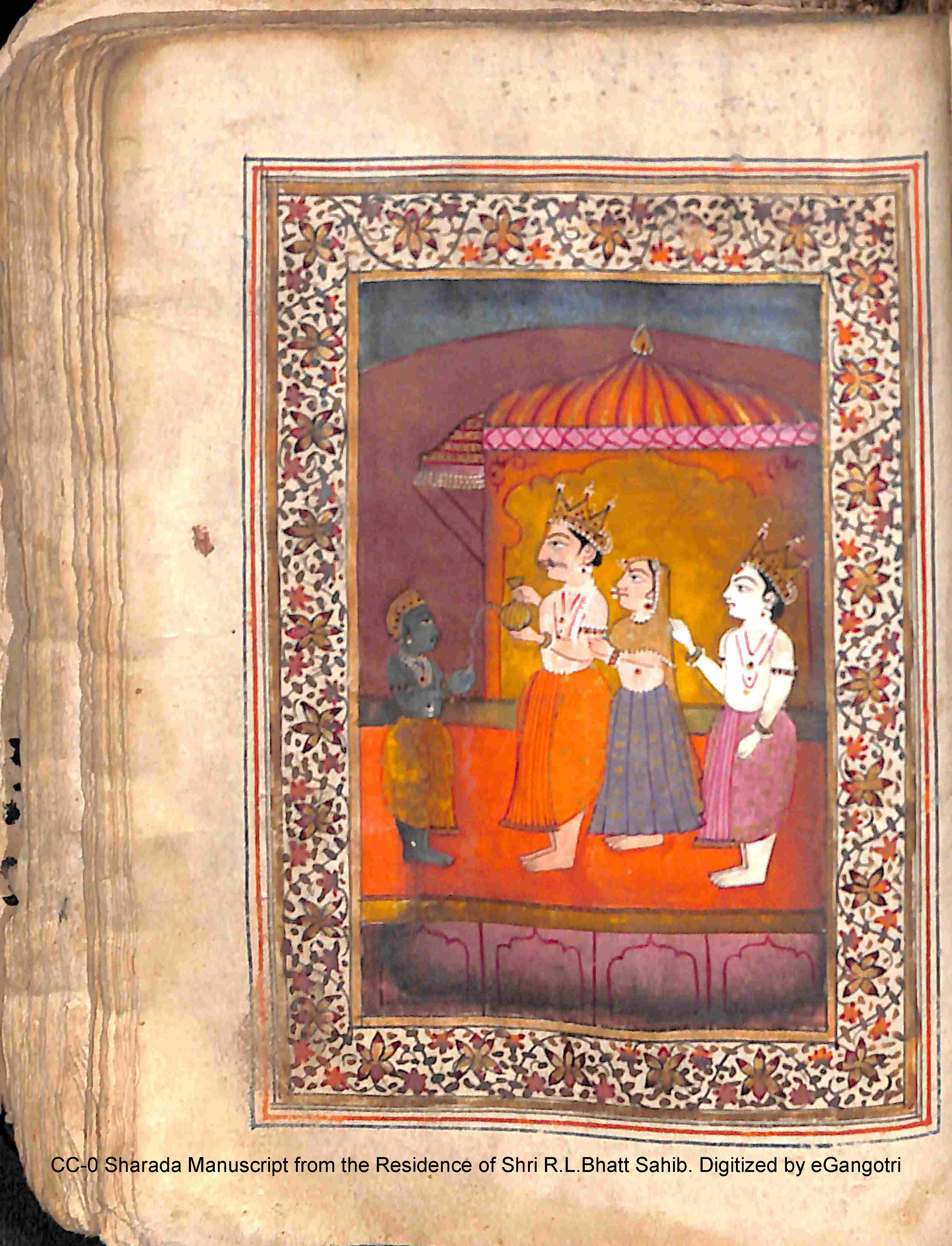 Multi Text Sharada Manuscript containing Bhagavata Gita and 19 Other ...