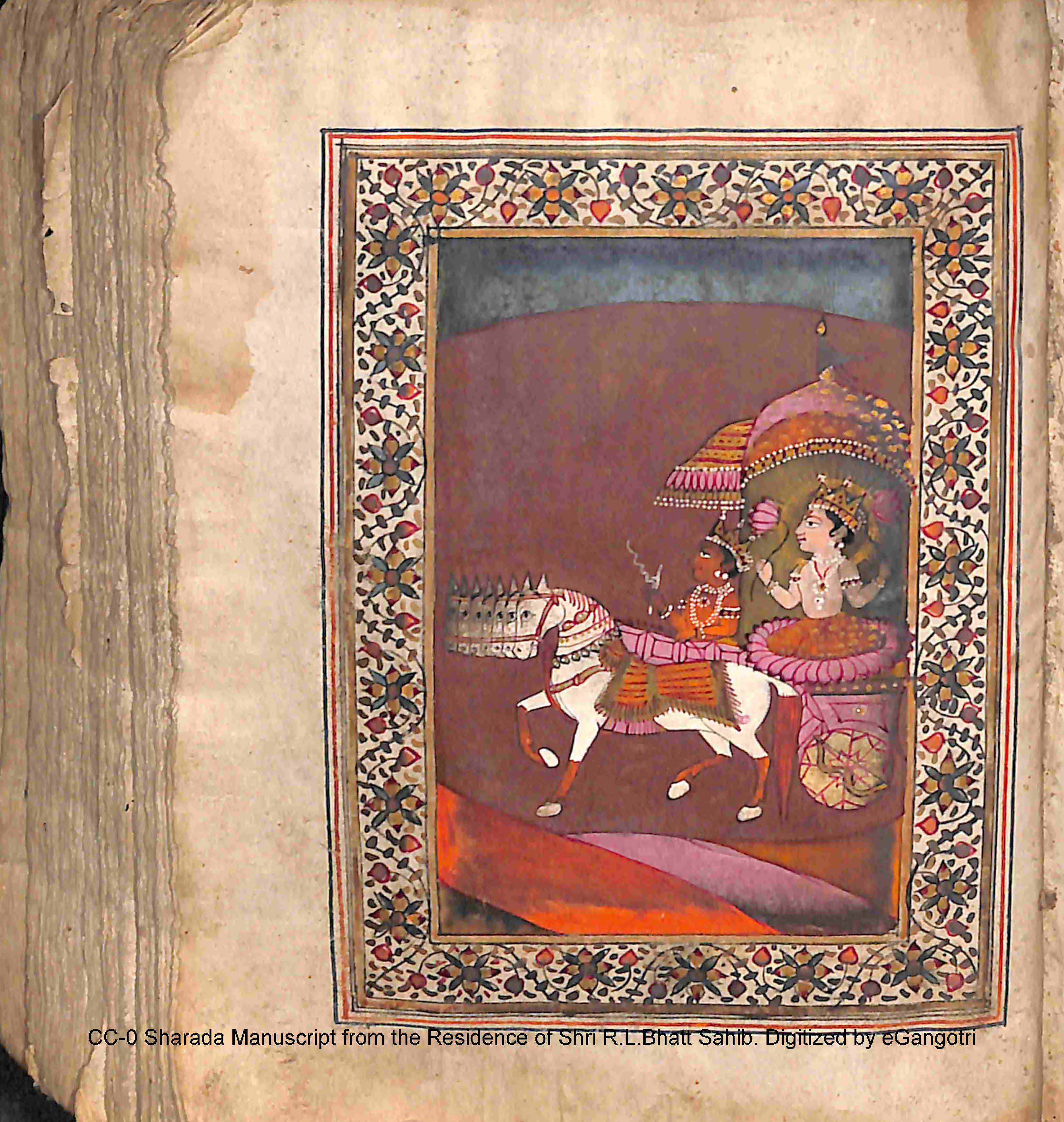 Multi Text Sharada Manuscript containing Bhagavata Gita and 19 Other ...